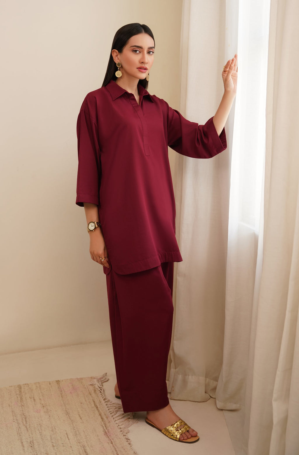 Raya Co-ord Set - Ruby Red – Manto USA