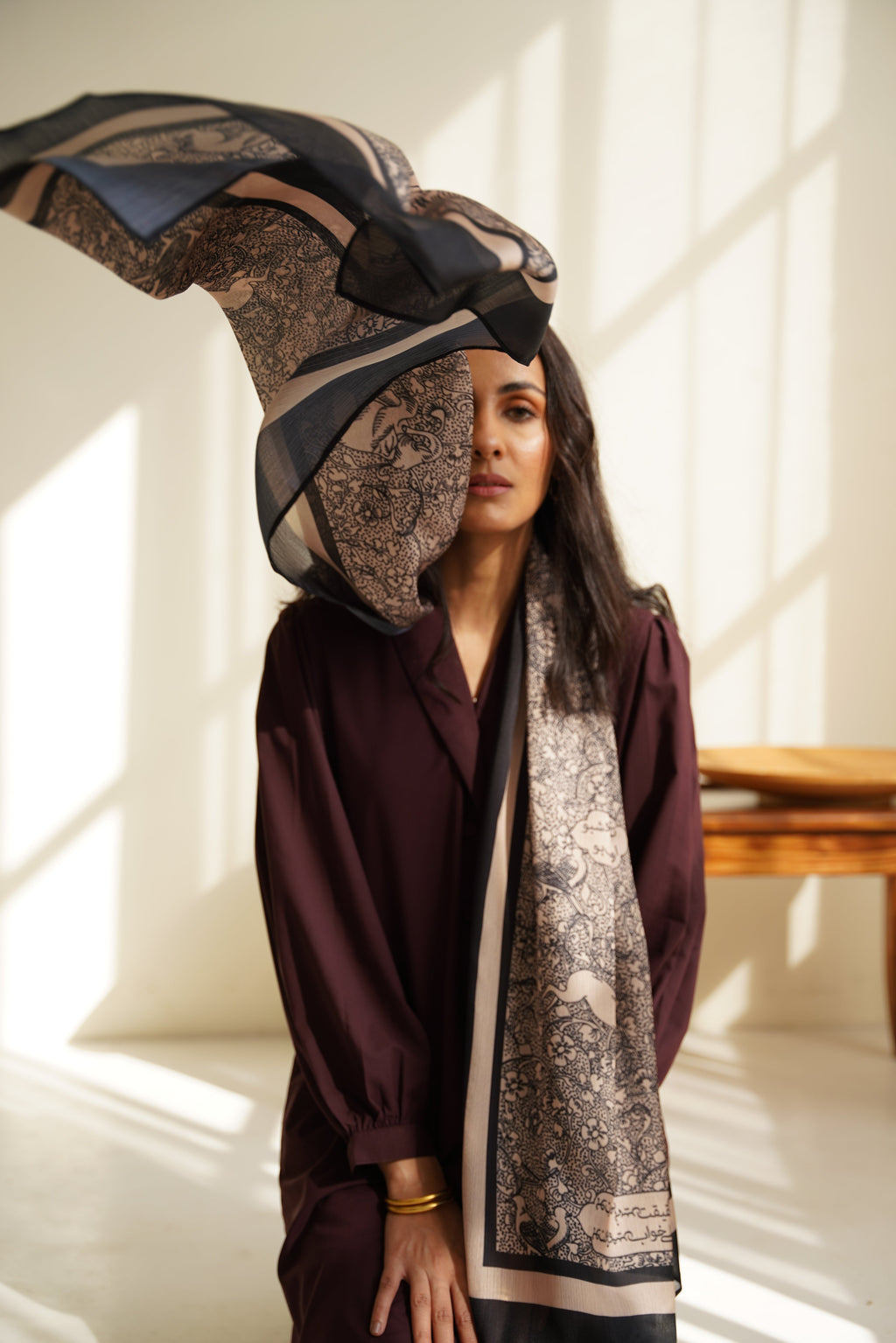 Aqs Scarf - Urdu Wearable – Manto USA