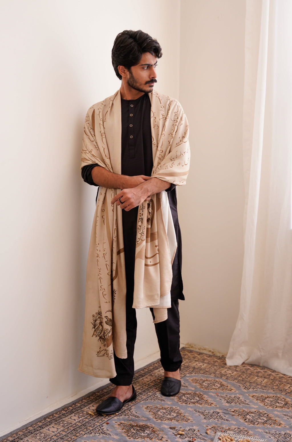 Meraas Shawl- By Manto (Beige) – Manto USA